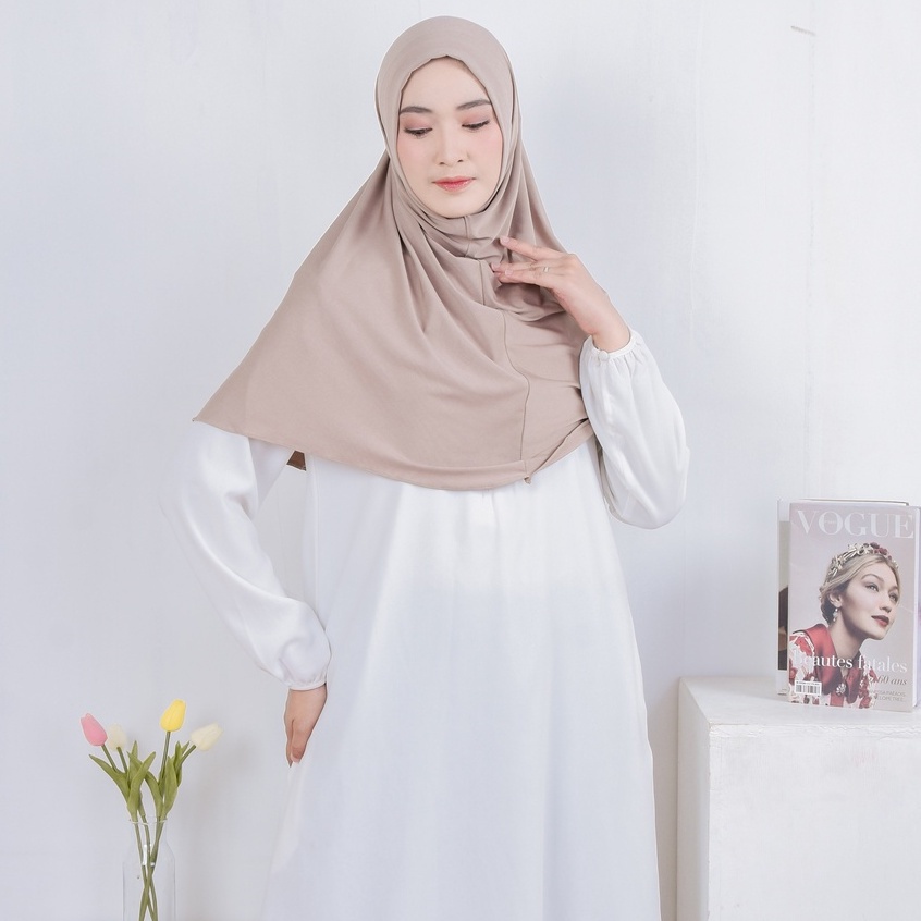Jual JILBAB BERGO HAMIDAH / KHIMAR DAISY INSTAN BERGO MALAY JERSEY PREMIUM / KERDUNG GEBLUS ...