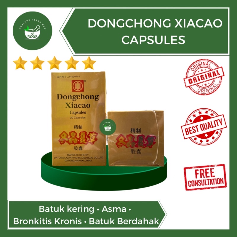 Jual Obat Batuk Paru Bronkitis Asma Dong Chong Xia Cao Cordyceps Capsules | Shopee Indonesia