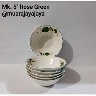 Jual Mangkok 5 Rose Green I Mangkok Bubur Bayi I Mangkok Sambal I ...