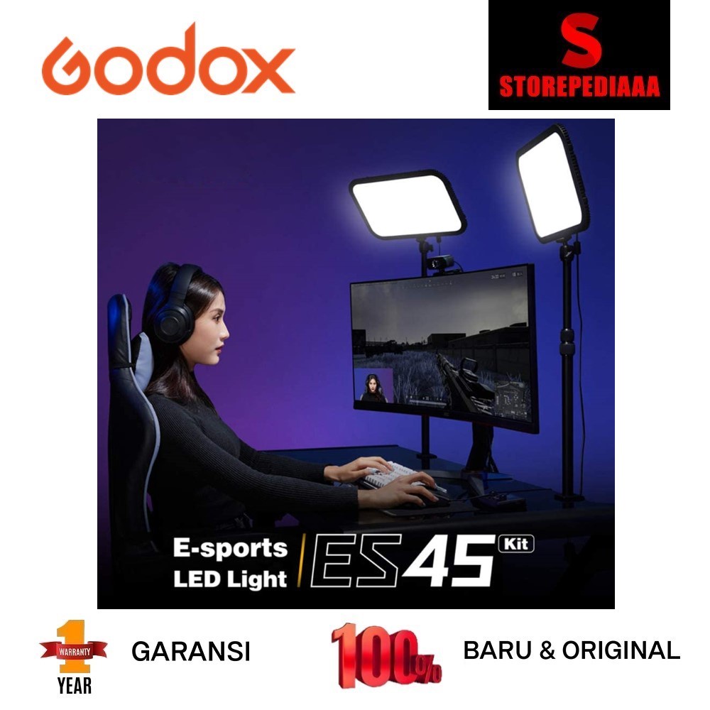Jual Godox ES45 E-Sports Bi-Color LED Light Kit Lampu ES45 Kit | Shopee ...