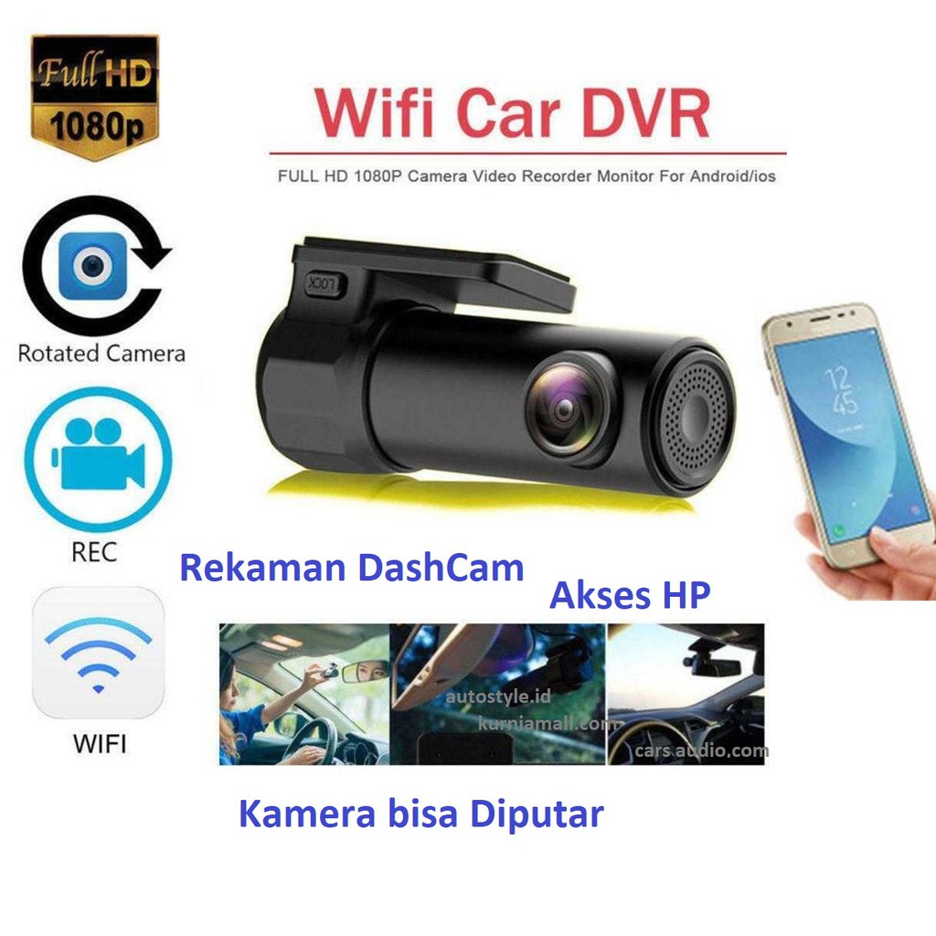 Jual Kamera Mobil Car DVR Dash Cam 1080P WIFI - S600 Dashcam kamera ...