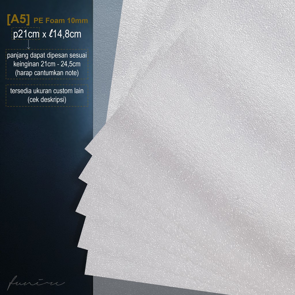 Jual PE Foam Sheet 10mm Lembaran A5 Custom 21x14,8cm Styrofoam ...