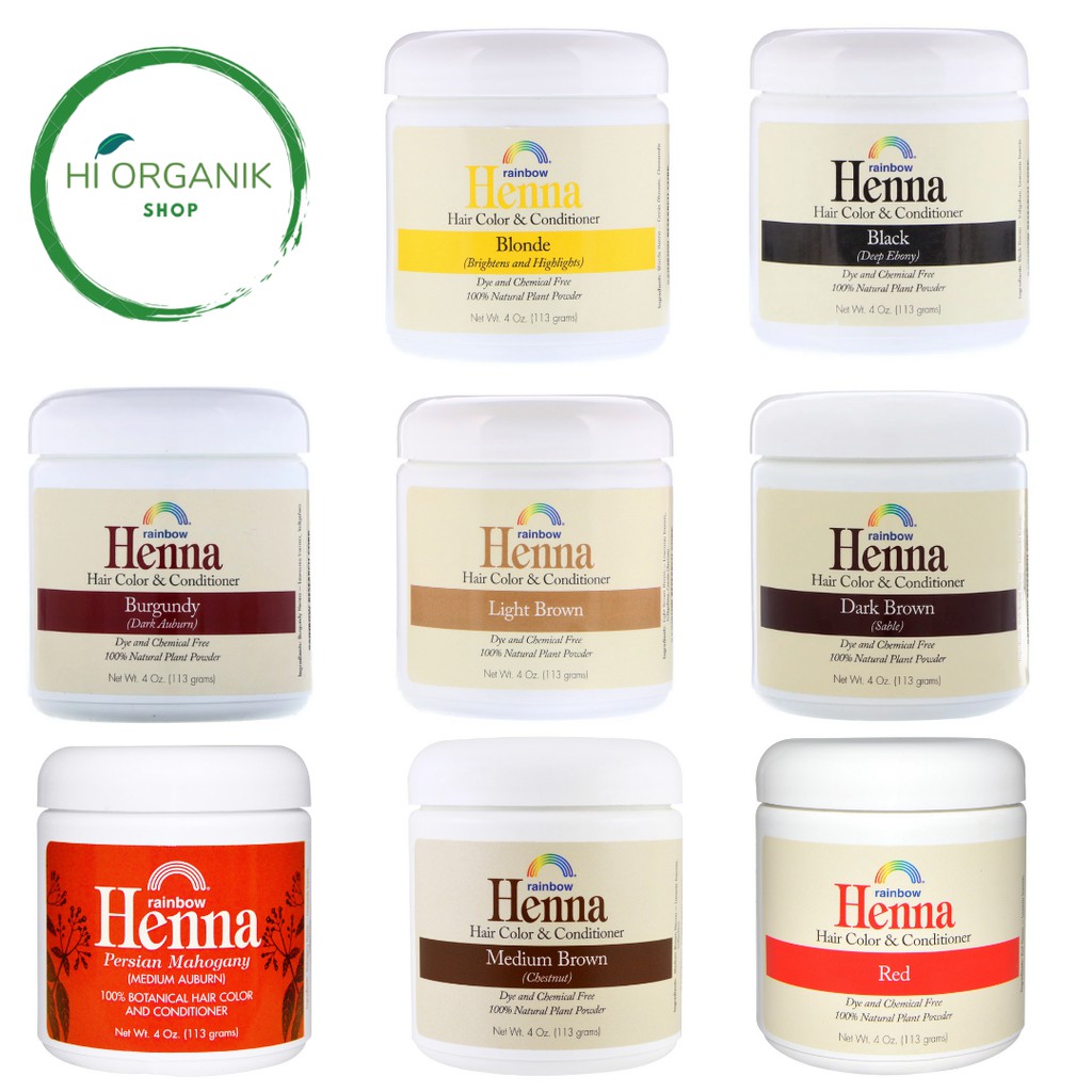 Jual Henna Rainbow Hair Color & Conditioner 100% Natural Plant Powder ...