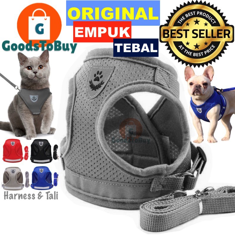 Jual [ PROMO ] TALI KUCING HARNESS ANJING KUCING TALI TUNTUN KUCING ...