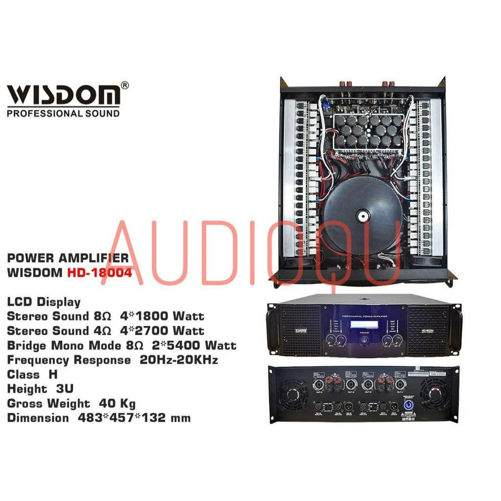 Jual POWER WISDOM HD18004 4 CHANNEL PPWER AMPLIFIER WISDOM HD-18004 ...