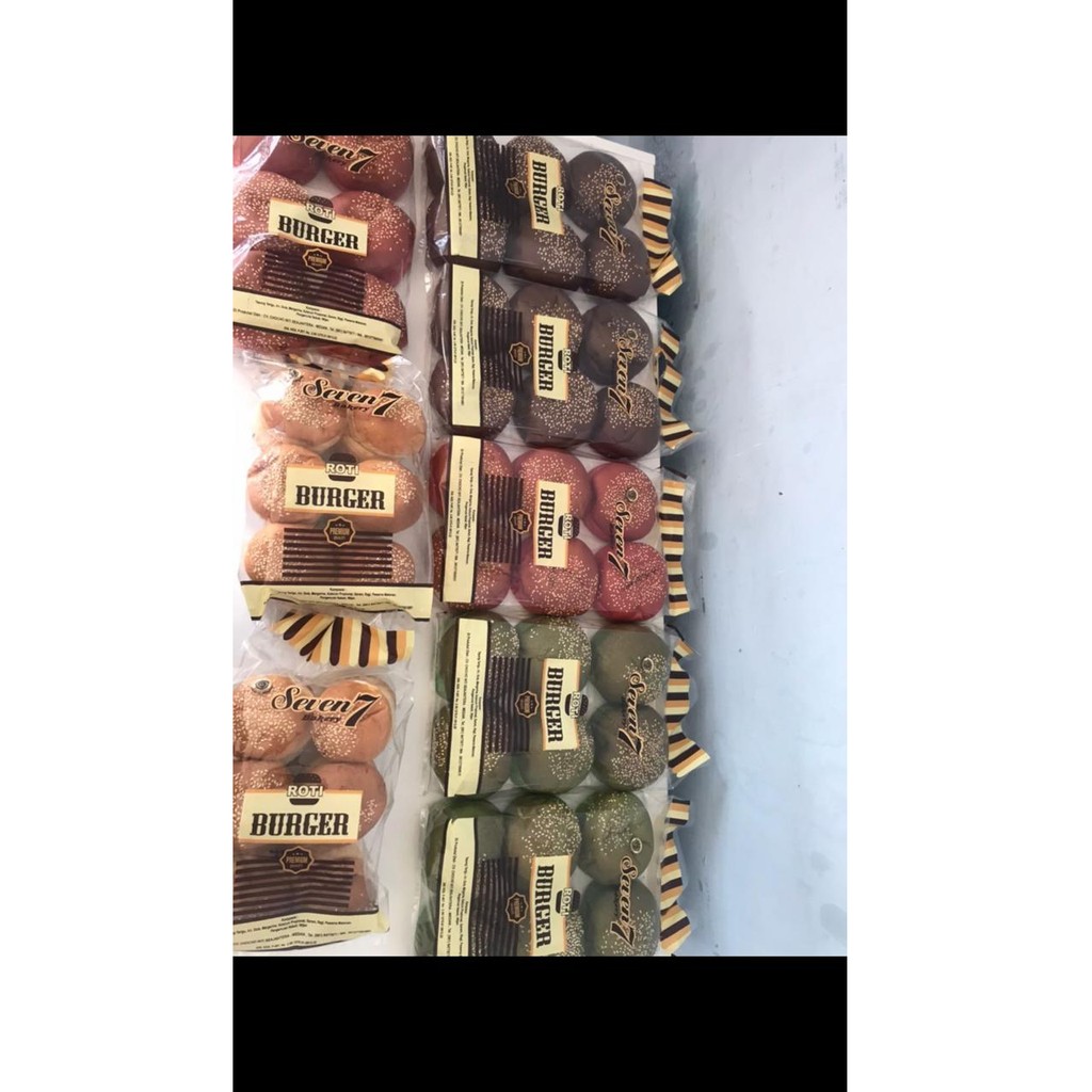 Jual Seven Roti Burger hitam/Bun Burger Black | Shopee Indonesia