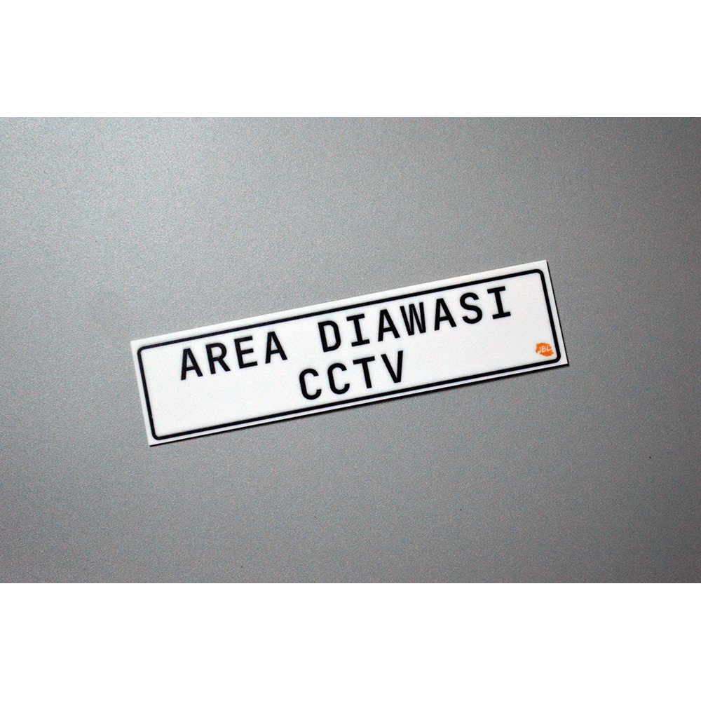 Jual sign label akrilik area diawasi cctv UV PRINT acrylic label cctv ...