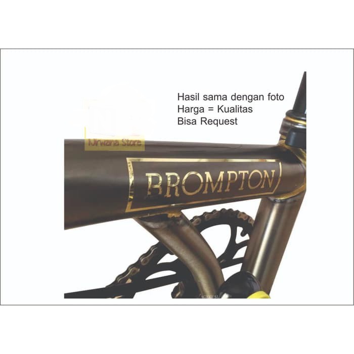Jual Cutting Stiker Sticker Brompton Metalik Sepeda Lipat | Shopee ...