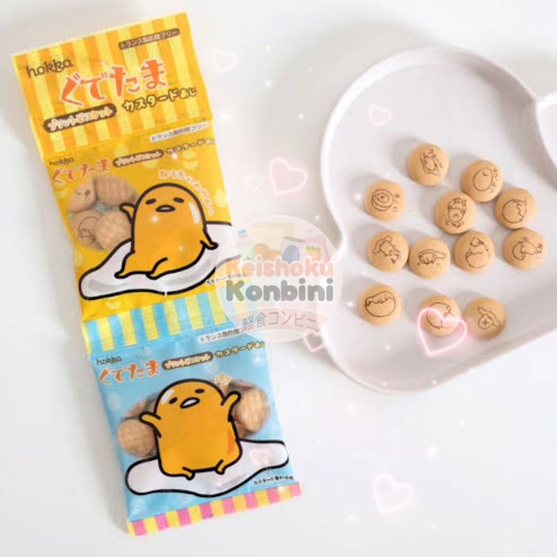 Jual Hokka Sanrio Gudetama Custard Biscuits / snack jepang / snack ...