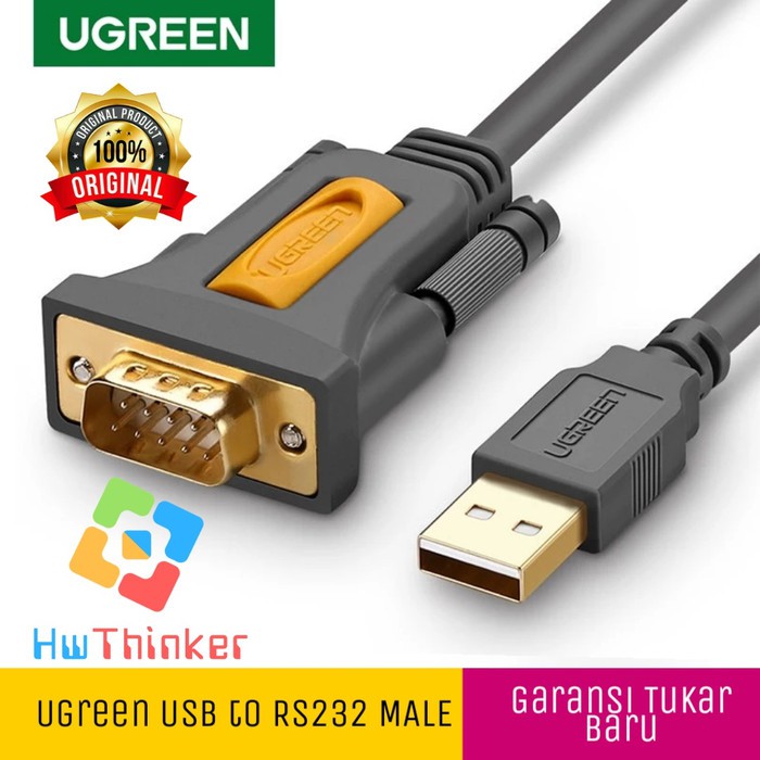 Jual UGreen Cable Adapter USB to Serial RS232 UART DB9 MALE 1M | Shopee ...