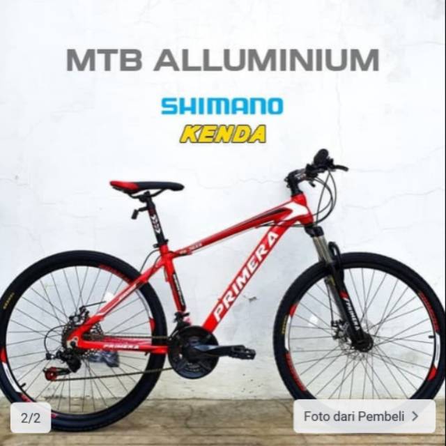 Jual Sepeda Gunung MTB Alloy Primera - Merah (diskon5%) | Shopee Indonesia