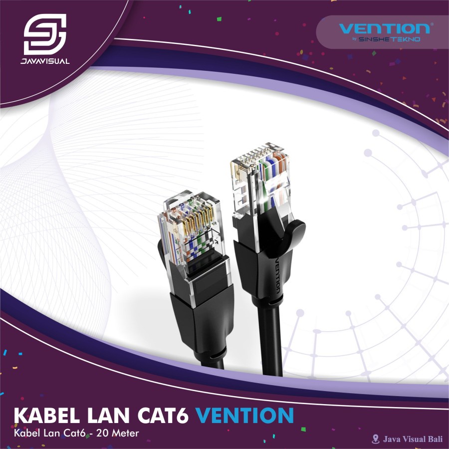 Jual Kabel LAN UTP RJ45 Cat 6 Vention 20 Meter Vention Cat6 Ethernet Cable | Shopee Indonesia