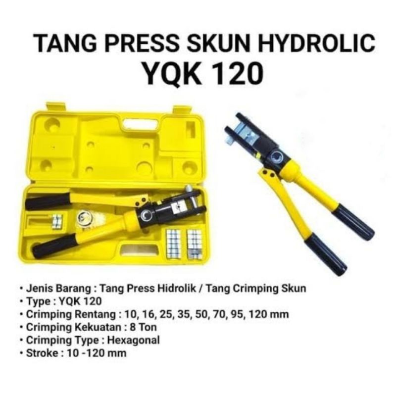 Jual tang crimping skun press hidrolik yqk120 10-120mm 8 ton | Shopee ...