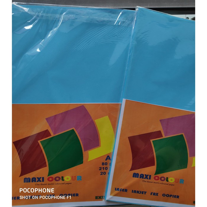 Jual Kertas HVS Warna Turqoise A4 Maxi Colour 80gr isi 20 lembar ...