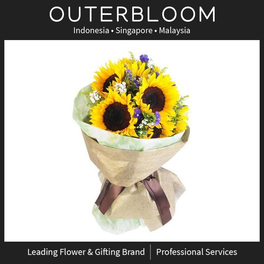 Jual Buket Bunga Matahari - Bouquet Of 6 Sunflower | Shopee Indonesia