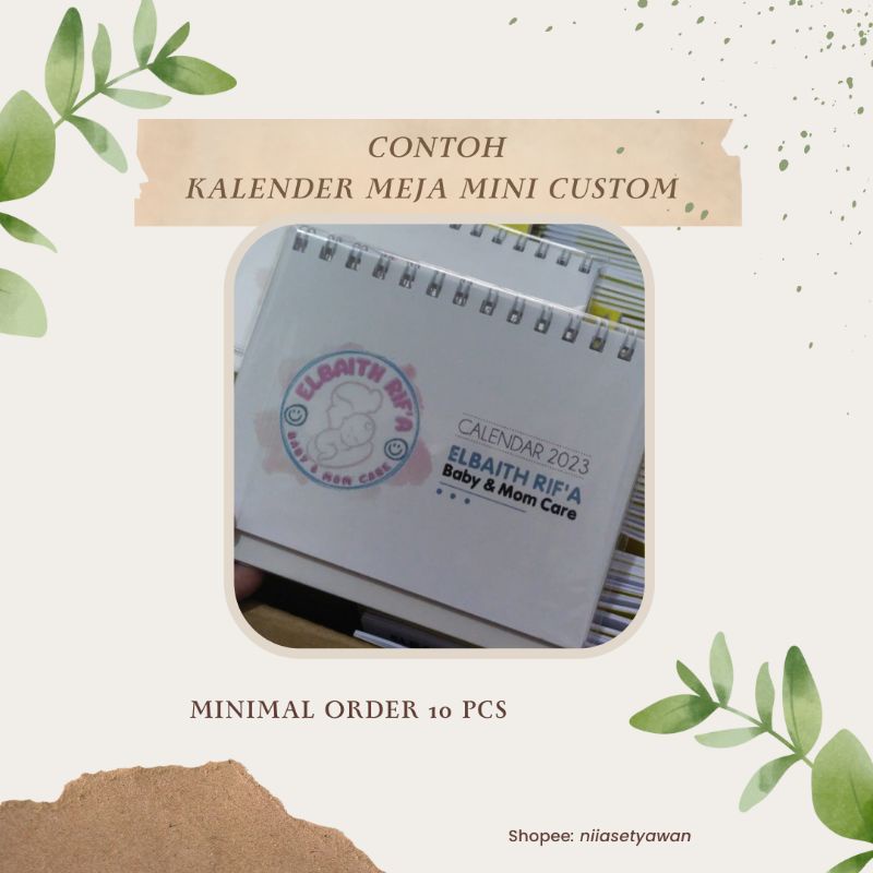 Jual Kalender Meja Mini Custom 2023/ Kalender Duduk Custom/ Kalender ...