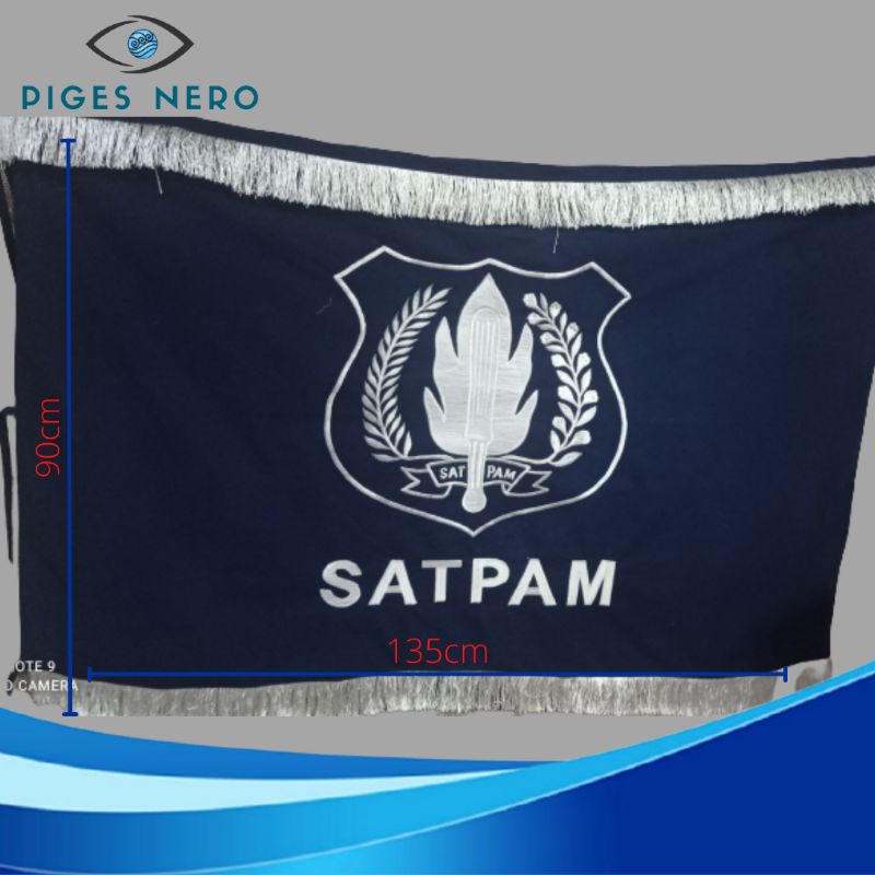 Jual Bendera Ruangan Pataka Satpam Bordir Beludru | Shopee Indonesia