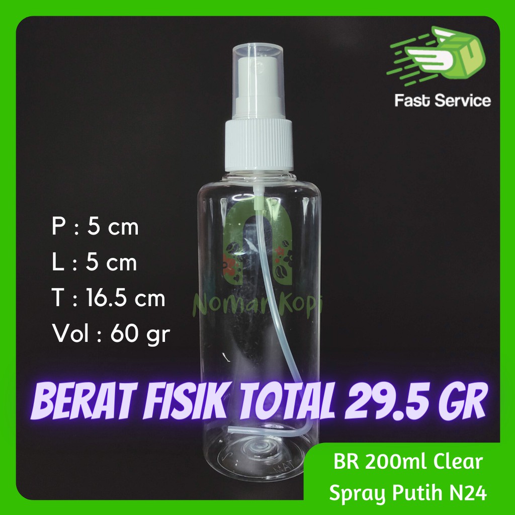 Jual BOTOL SPRAY 200ml PET BENING TEBAL BODY MIST PARFUM SANITIZER ...