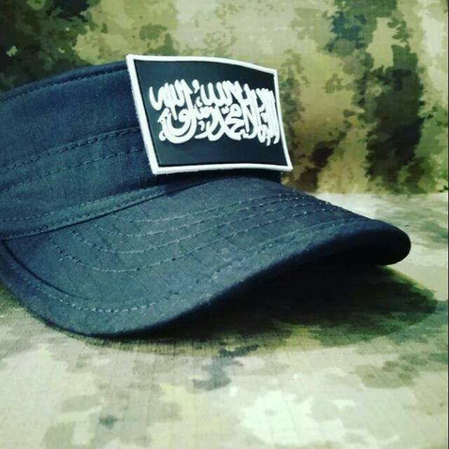 Jual Topi komando velcro ripstop plus patch rubber tauhid dan free ...