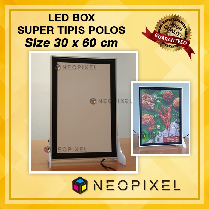 Jual Neon box Super Tipis uk 30x60 cm - 1 Sisi - Light box menu Café ...