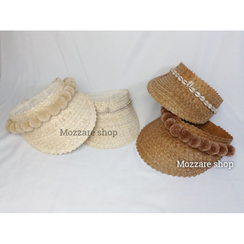 Jual topi golf bali topi anyaman lontar bali topi kerang bali topi ...
