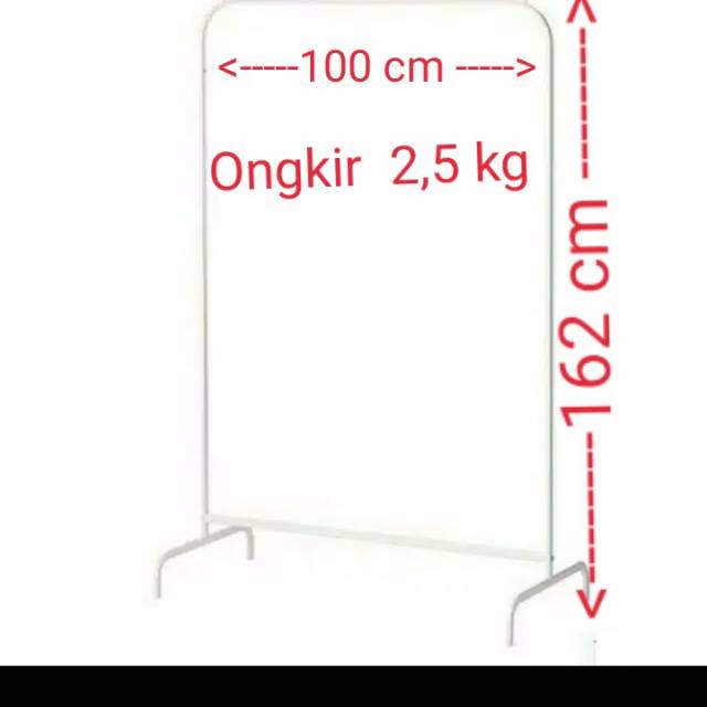 Jual GAWANG BAJU FULL COATING 100 CM IKEEA / GANTUNGAN BAJU GAMIS ...