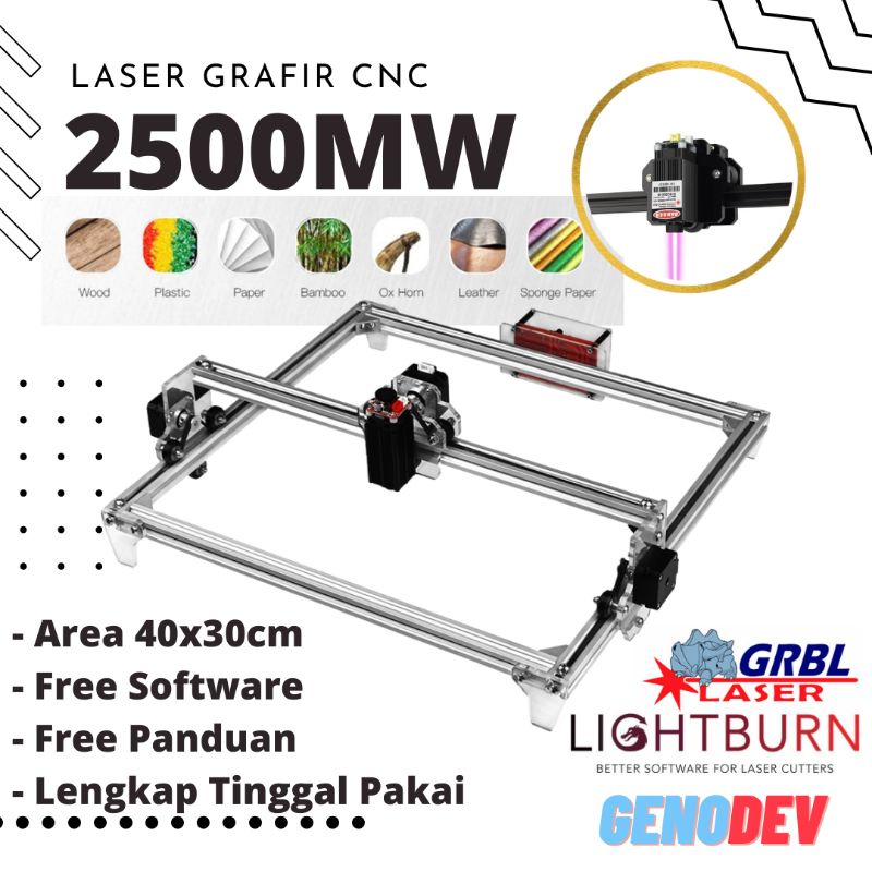 Jual Mesin CNC Laser 2500mW Printer 3D Laser Gravir DIY 2 Axis 0103 Silver | Shopee Indonesia