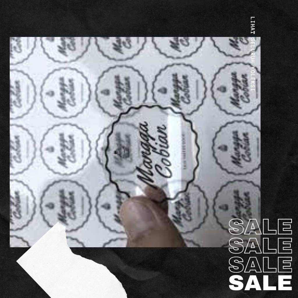 Jual Cetak Stiker Transparan | Custom Desain | Shopee Indonesia