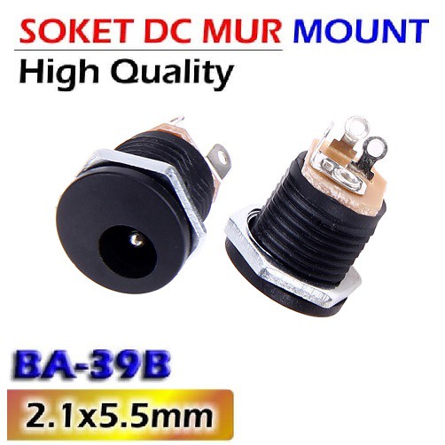 Jual Soket DC Mur 2.1x5.5mm Panel Mount Female Power Supply Socket ...