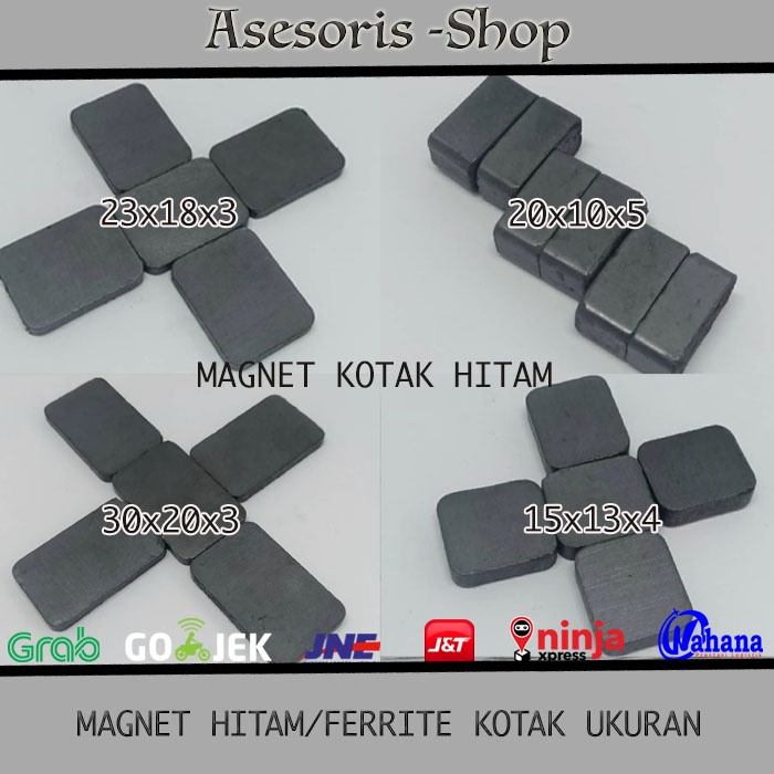 Jual Magnet Hitam KOTAK /Magnet KOTAK/ Magnet Ferrite 2MUKA KOTAK ...