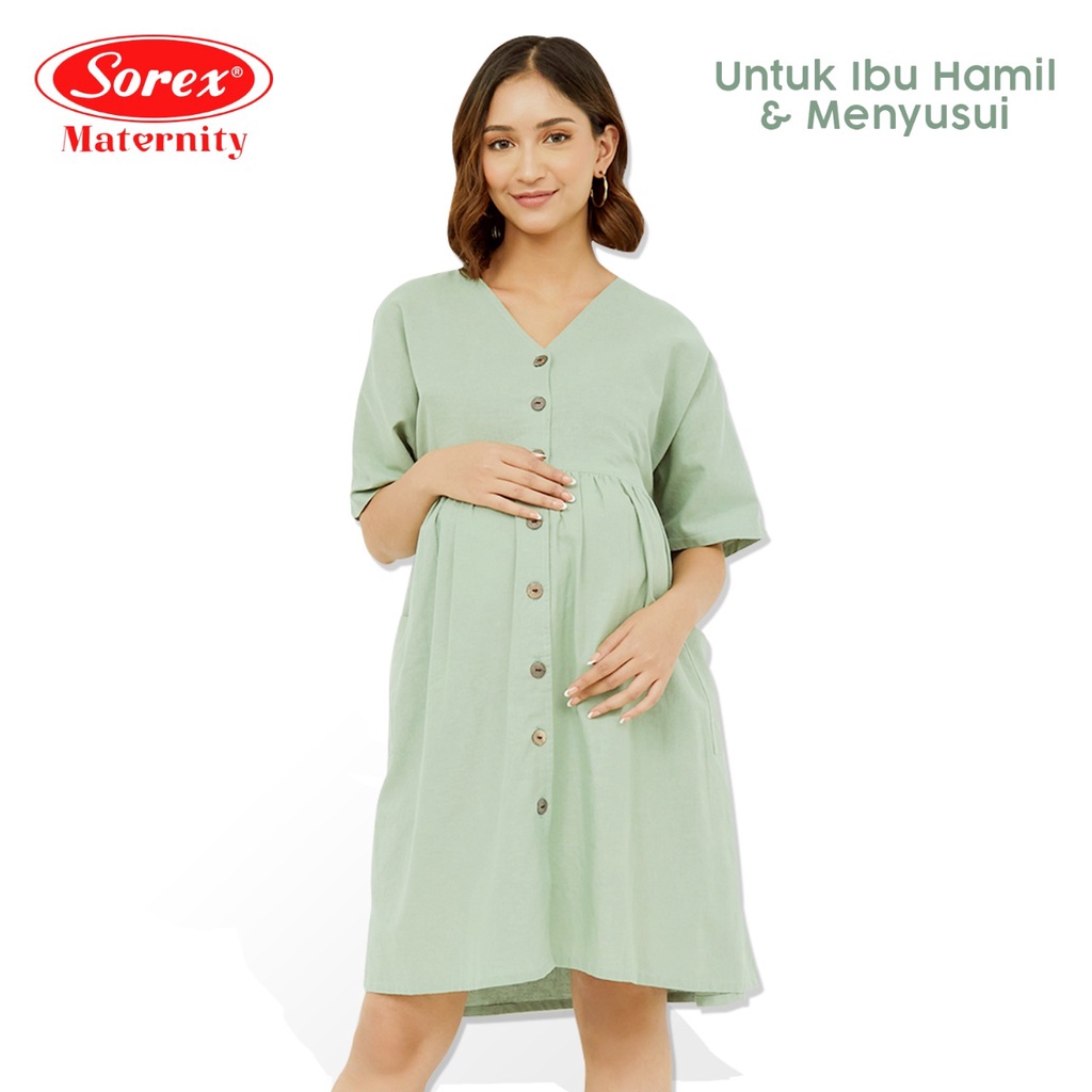 Jual Sorex Dress Maternity Untuk Ibu Hamil Dan Menyusui Katun Freesize JA 204 | Shopee Indonesia