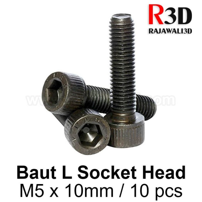 Jual Baut L Screw Socket Head Cap M5 x 10mm 10pcs | Shopee Indonesia