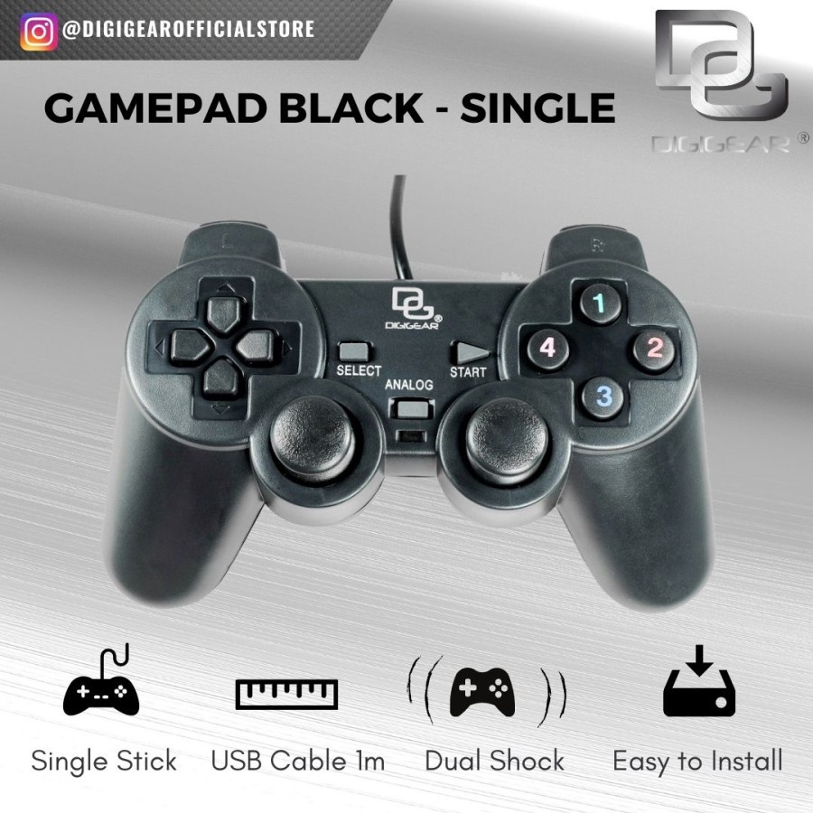 Jual ORIGINAL Pro Stick Gamepad USB - PC Laptop Joystick Single Black ...