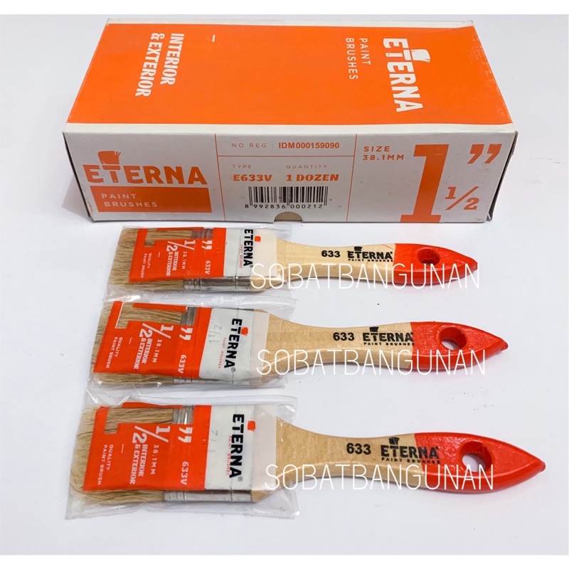 Jual ECER KUAS CAT ETERNA 1” 1,5” 2” 2,5” 3” TYPE 633 Kualitas PREMIUM ...