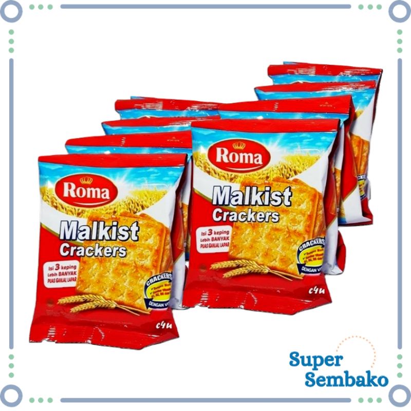 Jual SNACK WAFER BISKUIT ROMA MALKIST CRACKERS 26gr RENCENG ISI 10 PCS ...
