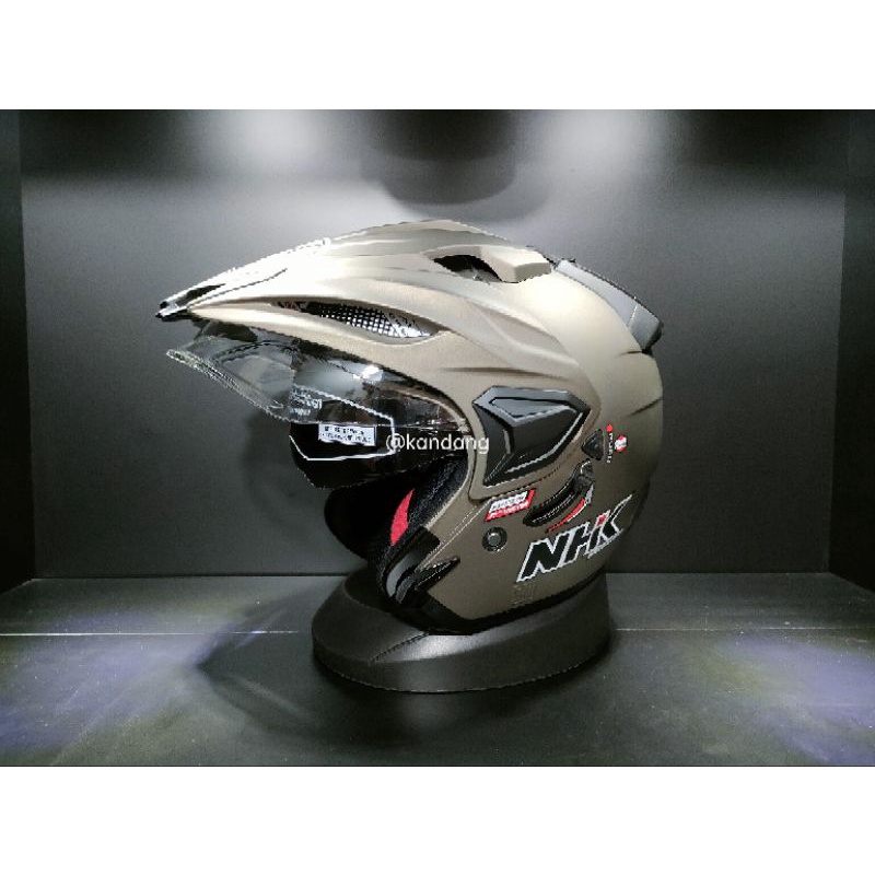Jual NHK PREDATOR CRIPTON SOLID HELM OPEN FACE DOBLE VISOR | Shopee ...