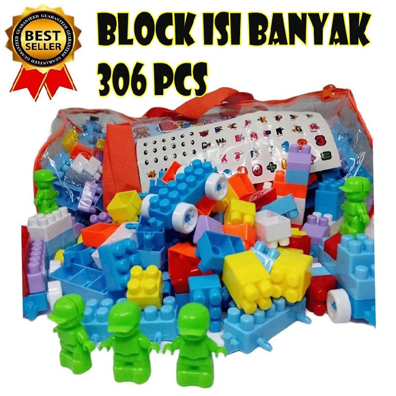 Jual Mainan Balok Block Puzzle PIP Isi 360 Pcs Mainan Edukatif Anak ...