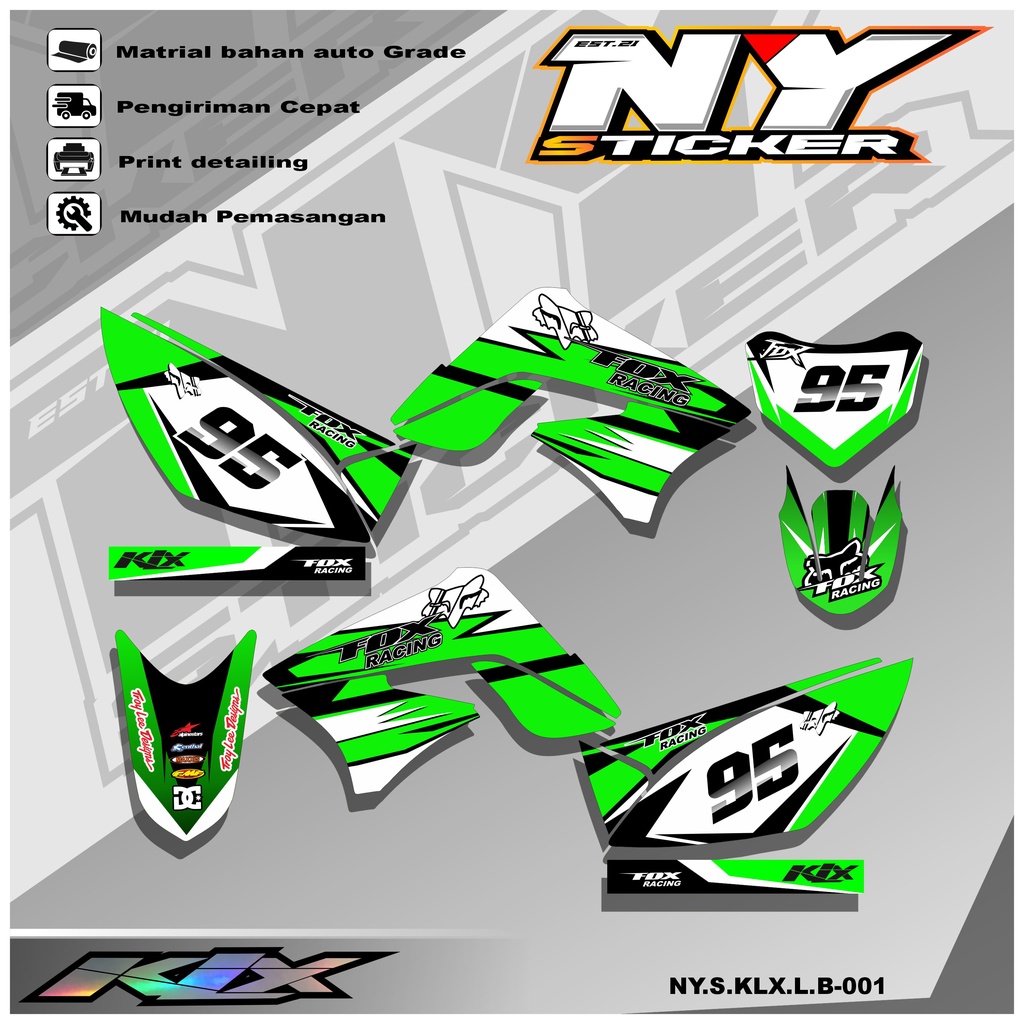 Jual Stiker Striping KLX 150L Hologram Sticker Striping Lis Variasi KLX ...