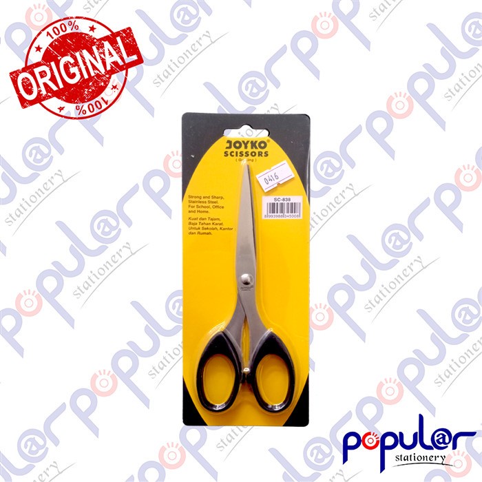 Jual Gunting Joyko Sedang Hitam SC-838 / Joyko Scissor Medium SC838 ...