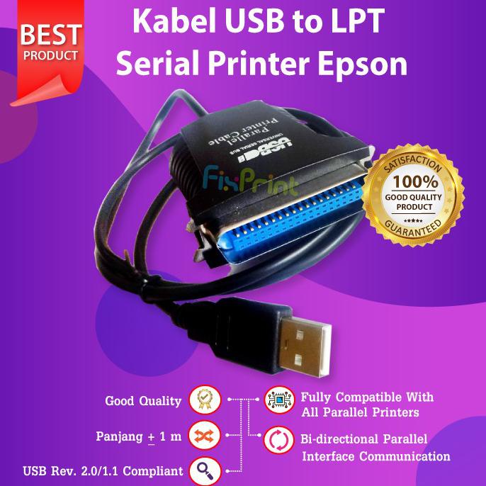 Jual Aman Kabel Converter Usb To Lpt Printer Epson Lx300+ Lq2180 Lq2190 ...