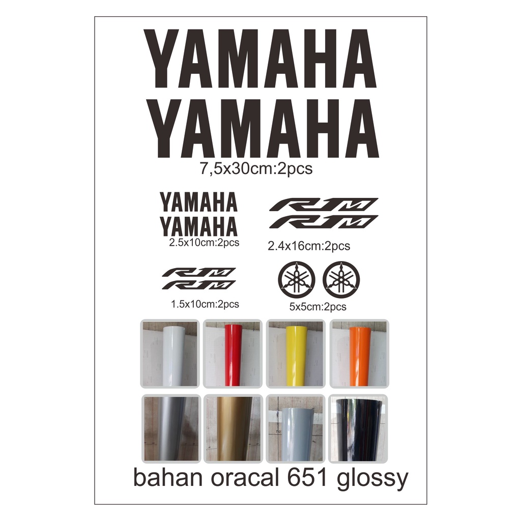 Jual sticker motor yamaha R1/sticker sponsor/sticker set motor R1 ...