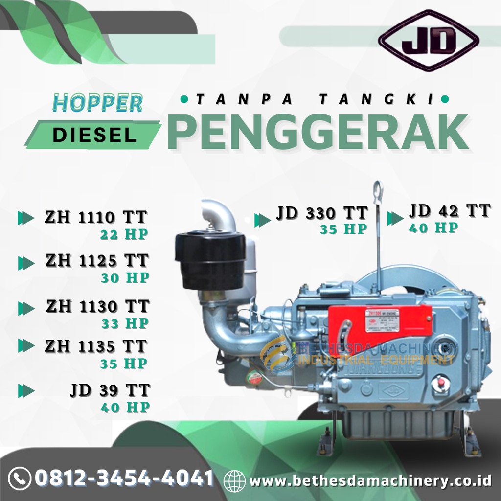 Jual Mesin penggerak Jiangdong 22 HP ZH 1110 diesel 30 Pk tanpa tangki | Shopee Indonesia