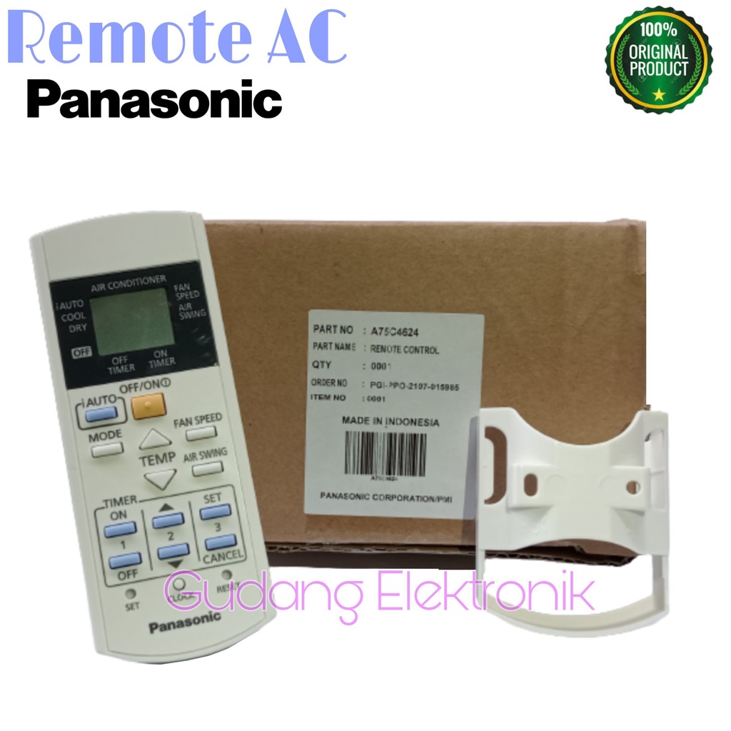 Jual Remote AC Seri A75C4624 Panasonic Real ORIGINAL | Shopee Indonesia