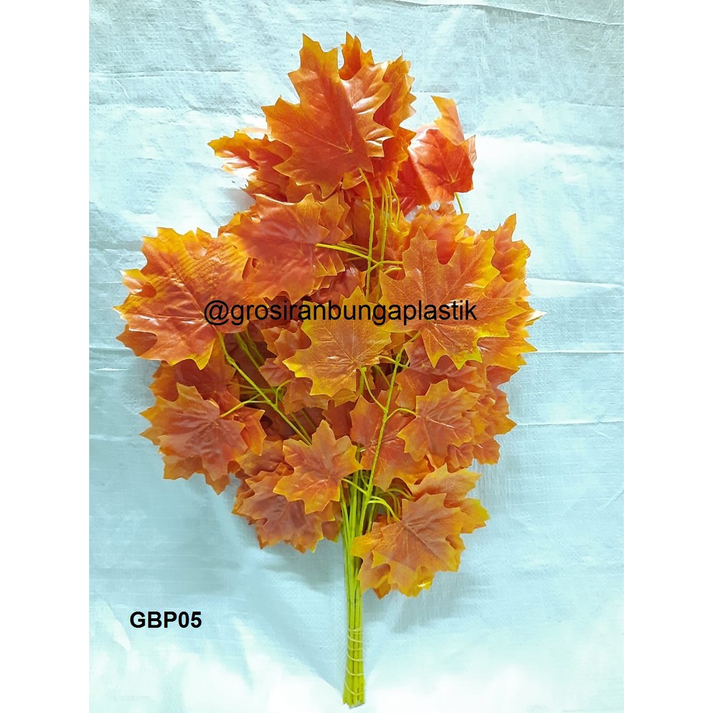 Jual Daun Artificial/Daun Hias/Daun Plastik/Daun Dekorasi/Daun Maple ...