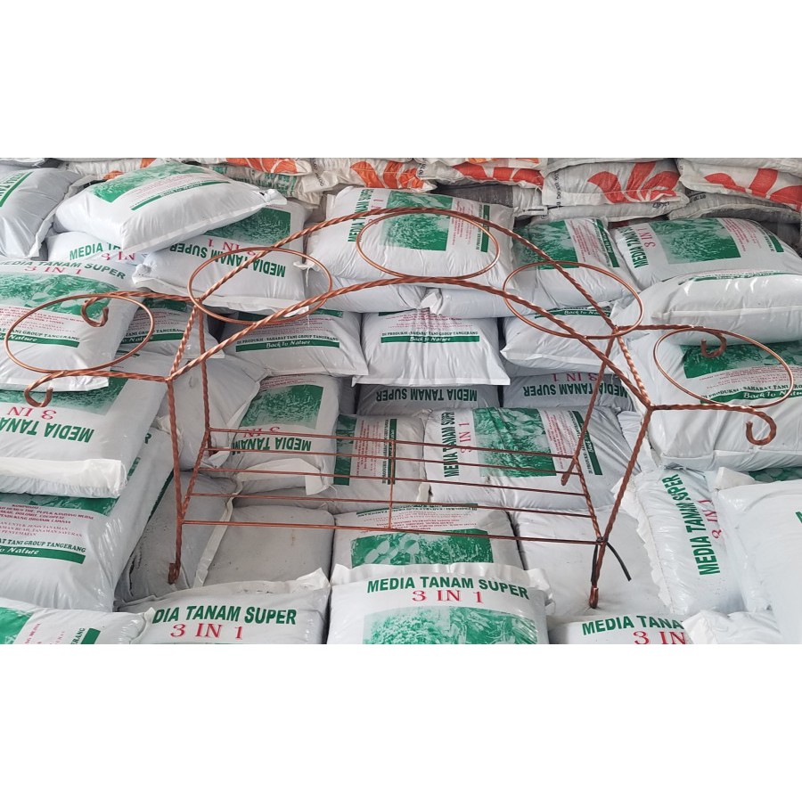 Jual RAK BESI POT BUNGA 1 SUSUN LINGKAR ISI 5 POT 30 GOJEK GRAB ONLY ...