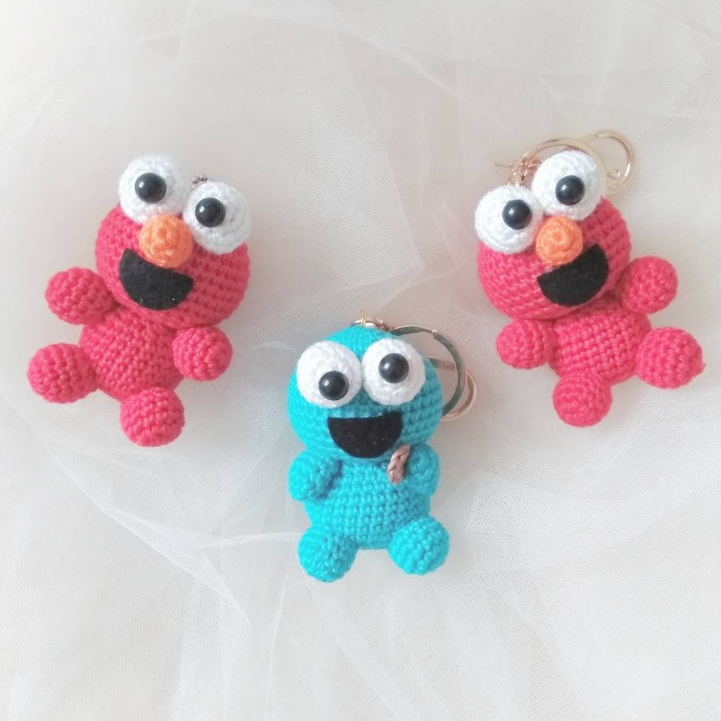 Jual Amigurumi (Boneka Rajut) Monster Cookies (Biru) | Shopee Indonesia