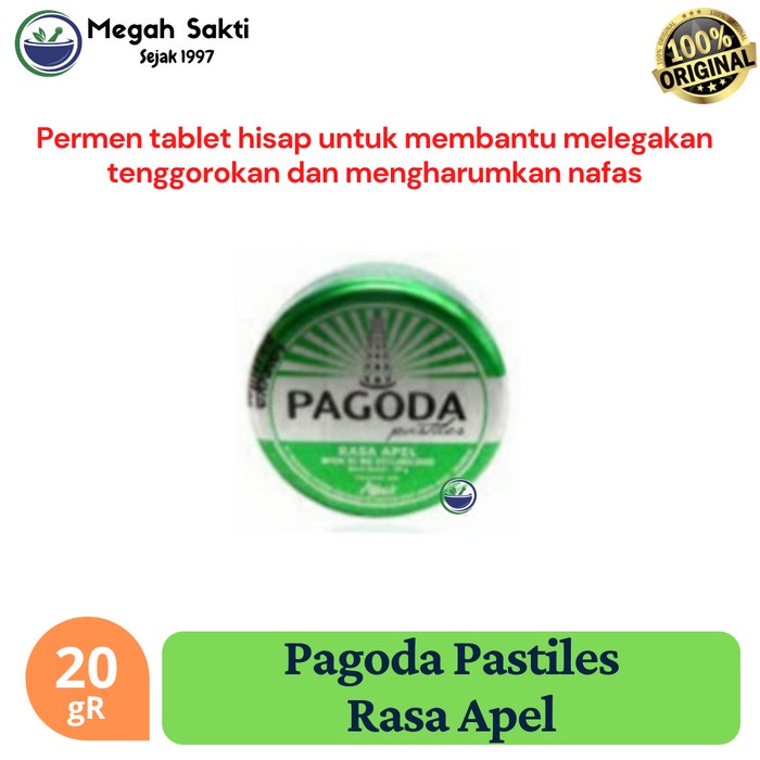 Jual Pagoda Pastiles Rasa Apel 20 gR - Permen Pelega Tenggorokan ...