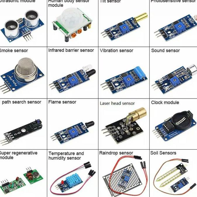 Jual ;&&&&] SENSOR KIT 16 IN 1 ARDUINO UNO& RASBERRY PI (BONUS SENSOR ...
