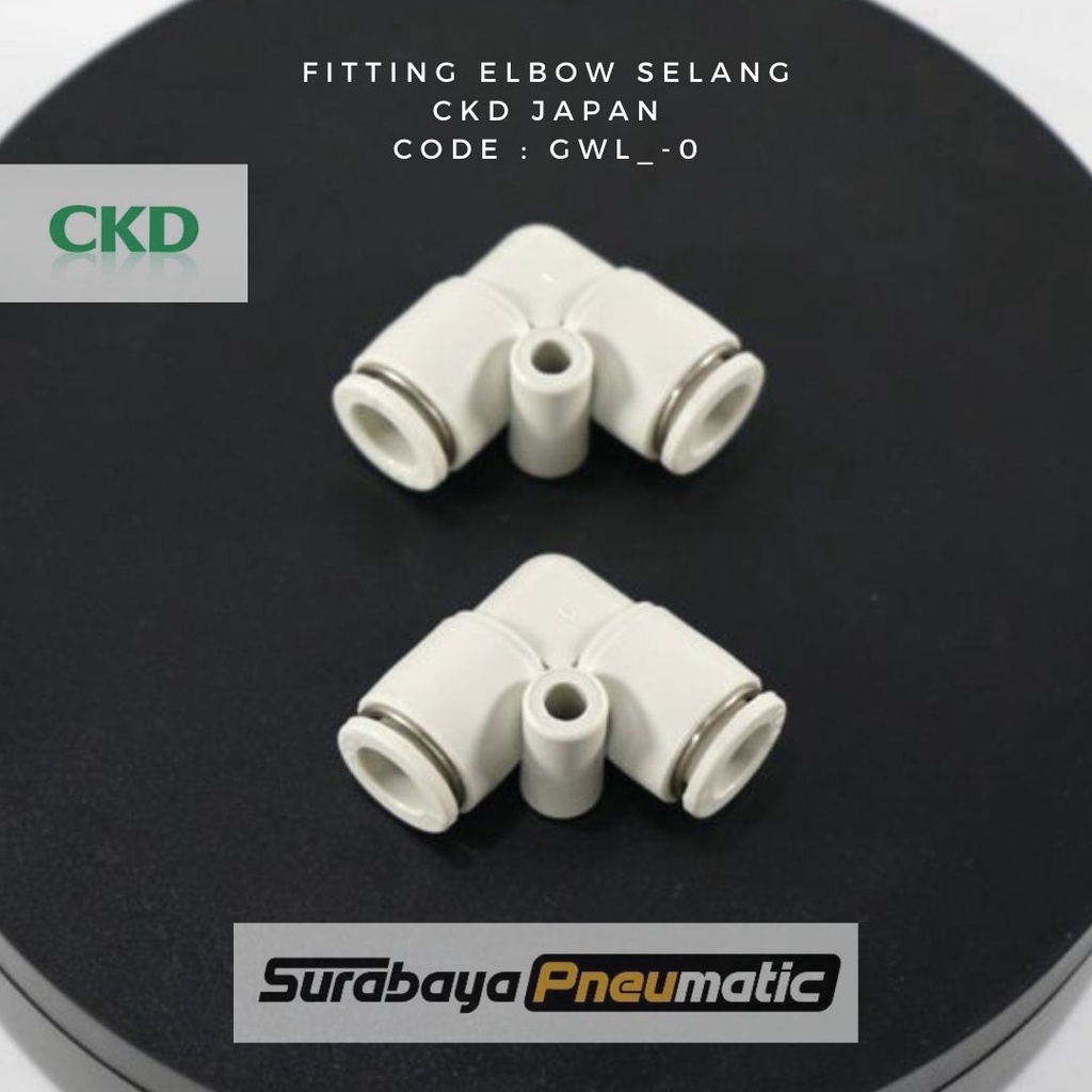 Jual CKD - Fitting Elbow Selang - GWL12-0 (12mmX12mm) - Japan | Shopee ...