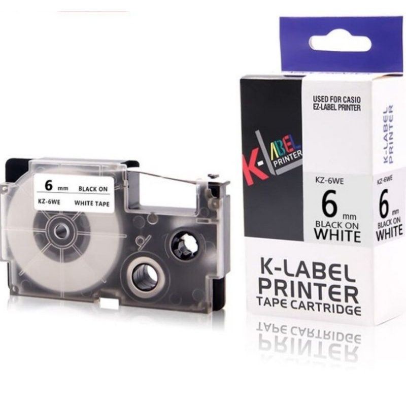 Jual K Label Printer EZ Label 6 MM Compatible Casio Refill Tape ...